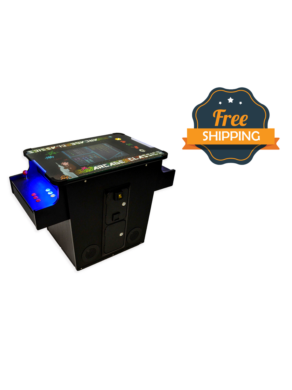 Full-Size Cocktail Arcade Table with 456 Classic Games